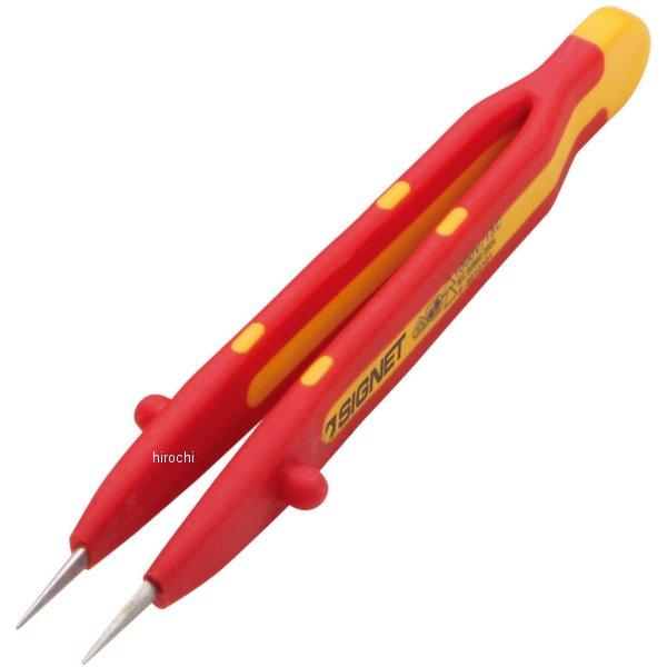 E60213 シグネット SIGNET 絶縁ピンセット 130MMです。全長(mm)：130金属部分材質：クロムバナジウム鋼グリップはEN60900規格に準じて製造されています。スタイル：ストレートE60213-SG楽天 HD店　