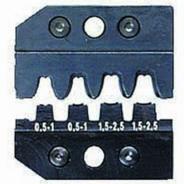 クニペックス 圧着アゴ (9743-200用)・クリンピング能力(mm2)：0.5-2.5・クリンピング能力(AWG)：20-13対応端子：モジュラープラグダイス(圧着アゴ)9743-200に装着して使用します※商品デザインが変更となる場合...