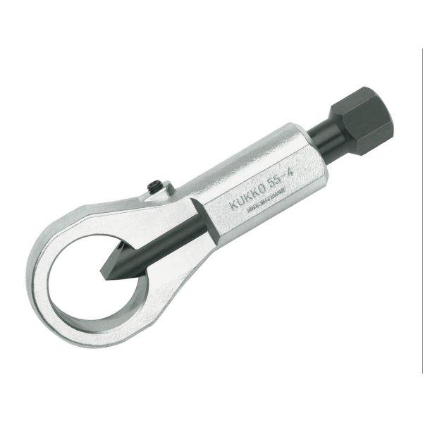 KUKKO ナットブレーカーボルトにダメージを与えることなく固着したナットやなめたナットを取り除きます。ナットブレーカーの刃は消耗する部品です。刃先が丸くなったり、欠けたり、割れたりしても簡単に交換できます。強度区分6までの外せなくなったナ...