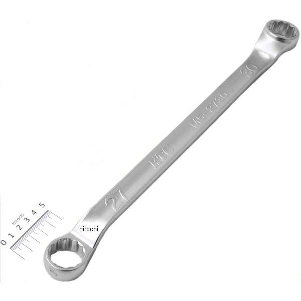M5-2730 45°×34°ロングめがねレンチ (27mm/30mm)立ち上がり角は狭い場所でも使いやすい45°×6°を採用。オフセット高さと長さを抑え、狭い場所での使い勝手をよくすると同時に、ボルト・ナットに効率よく力を伝えます。柄は、...