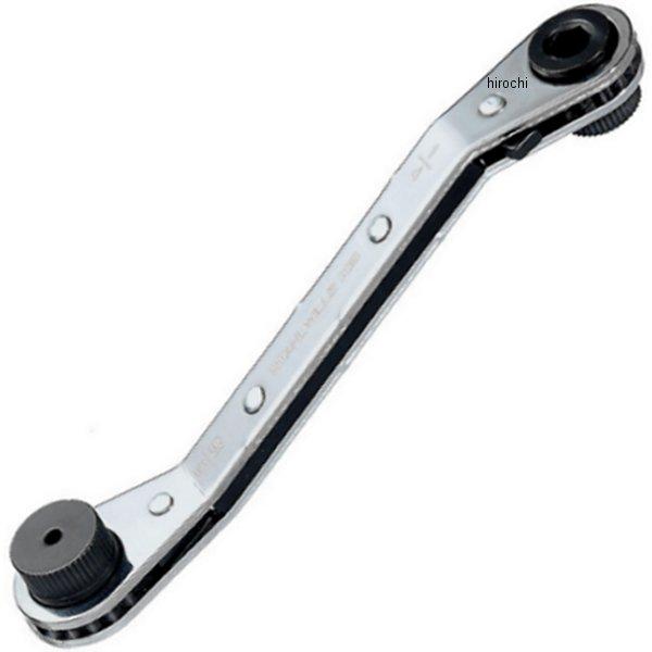 25B スタビレー STAHLWILLE 板ラチェットメガネ型ビットホルダーです。ギア数：16山(1/4側)、18山(5/16側)サイズ：1/4heXBITX5/16heXBIT"全長(L)：138mmスパナ部巾(小)(d1)：20mmスパ...