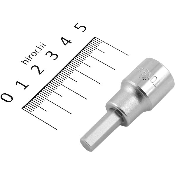 ヘキサゴンソケット インチ 対辺 1/4インチ 長さ 45mm 差込角 9.5mm (3/8インチ) 3HB-08楽天 HD店