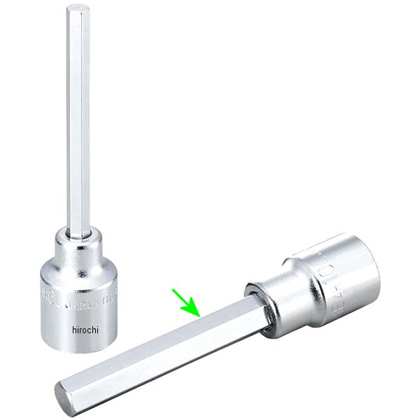 ロングヘキサゴンソケット 対辺 10mm 長さ 100mm 差込角 12.7mm (1/2インチ) 4H-10L楽天 HD店