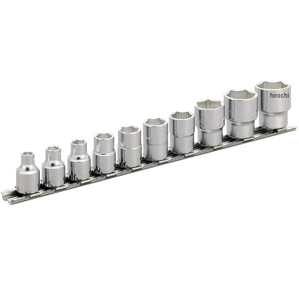 ソケットセット(6角・ホルダー付) 差込角 9.5mm (3/8インチ) (セット内容)3S- 06、07、08、10、12、13、14、17、19、21 ソケットホルダー付(10 個タイプ)SH310HS310楽天 HD店