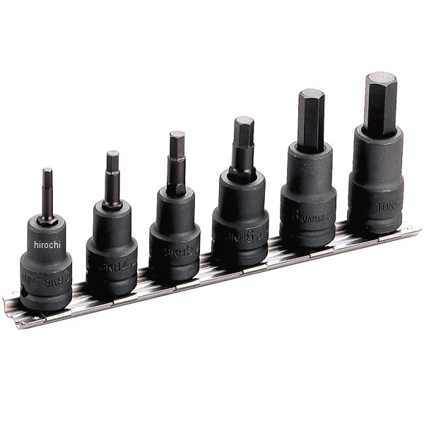 ヘキサゴンソケットセット(強力タイプ、ホルダー付) 差込角 9.5mm (3/8インチ) (セット内容)3KH- 03、04、05、06、08、10 ソケットホルダー付(6 個タイプ)SH306HKH306楽天 HD店