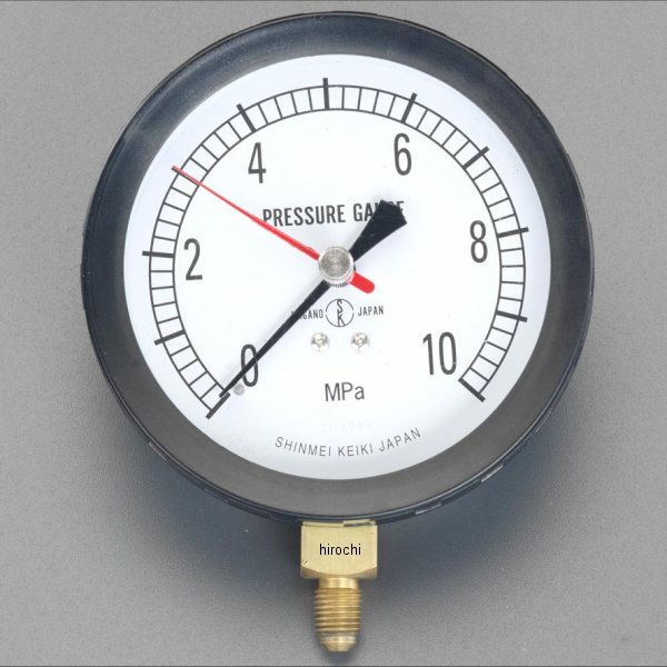 様式：置針付圧力：0から5MPa接続径：UNF7/16-20(1/4"フレア)ゲージ径：φ100mmゲージ厚み：42mm重量：273g置針によって、配管の漏れが一目で確認出来ます。長配管の検査の際は、何箇所かに使用することで、漏れ箇所の限定...