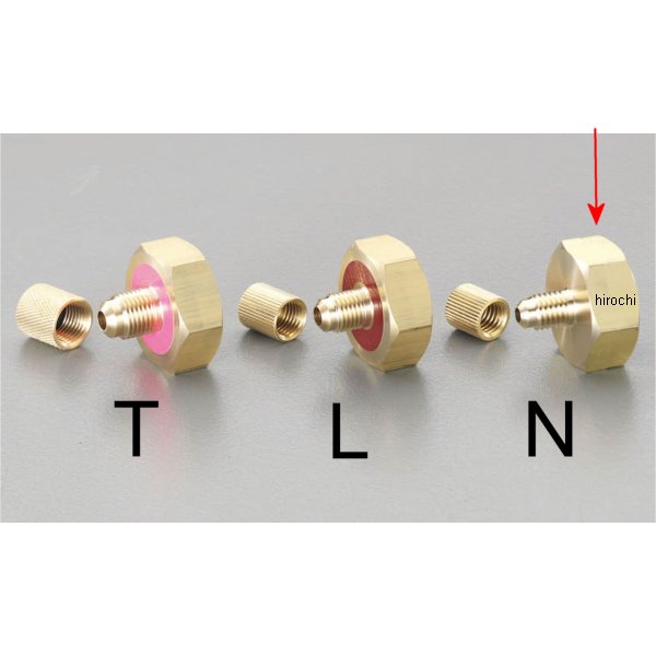 6角対辺：32mmボンベ取付ねじサイズ：W26X14山適用冷媒：R134aねじ径：M10XP1.5000012004238 HD　