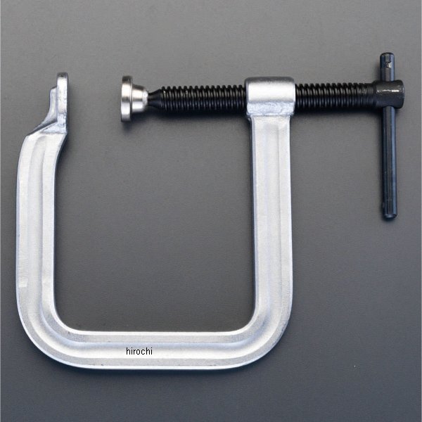 材質：炭素鋼、ニッケルクロムメッキクランプ範囲：0から75mm口奥行(口の深さ)：125mmフレーム幅X厚み：22.0X10.5mm荷重：600kg重量：860g口の深さの大きい深型タイプスイベルヘッド付クランプ部のパッドは自在式になってお...