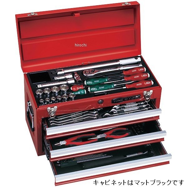ツールセット(マットブラック) オートメカニック用 (セット内容)ソケット(6 角) 4S- 10、12、13、14、17、19、21、22、24、27 プラグソケット(6角・マグネット付) 4P-16、20.8 ラチェットハンドル RH4...