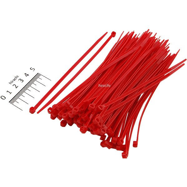 色:赤全長:150mm幅:3.6mm最大径:39mmループ引張強度:18kgf材質:ナイロン66厚み:1.4mm入数は100本入りです。000012013110楽天 HD店　