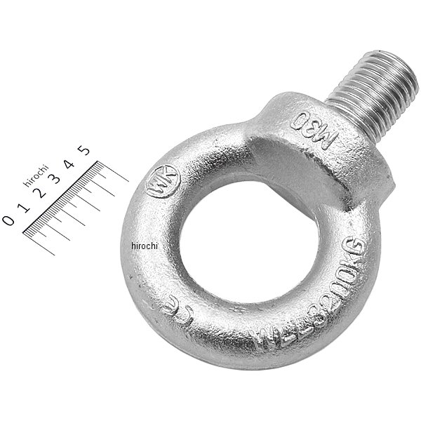 ●材質:鍛造鋼(亜鉛メッキ)●ねじ径:M30●内径:60mm●線径:24mm●使用荷重:3.2tDIN580000012079441楽天 HD店　
