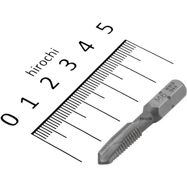 ●タップサイズ…M6×1.0●全長…40mm●六角対辺…1/4”（6.35mm）●材質…HSS●重量…7g電気ドリルと使用できます。000012214490 HD　