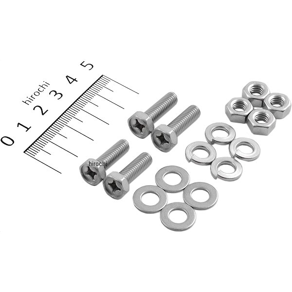 エーモン ステンレスボルトセット・さびにくいステンレス製(仕様)・サイズ :6φ×20mm ピッチ1mm・材質:ステンレス(内容物)・ステンレスボルトセット:4セットS787楽天 HD店　