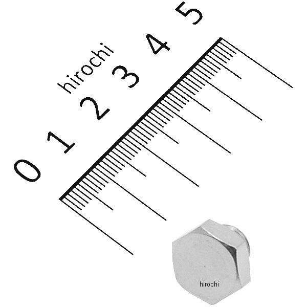 ●材質:真鍮（ニッケルメッキ）●最高使用圧力:0.78MPa（8kgf//cm2）●ねじ径:G（PF）1/8"●六角幅:14mm●全長:10.5mm●ねじ有効長:6mm●重量:約8g000012236152 HD　