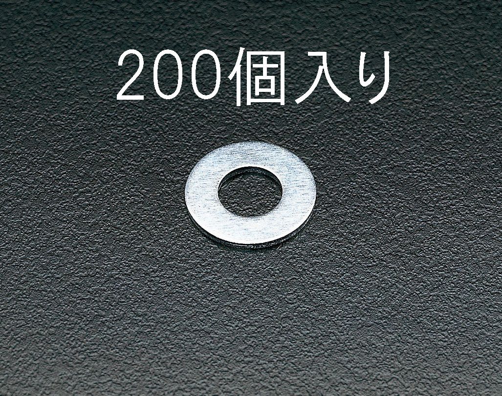 材質：鉄(ユニクロメッキ)内径X外径X厚み：5X12X0.8mm入数：200個000012055426 HD　