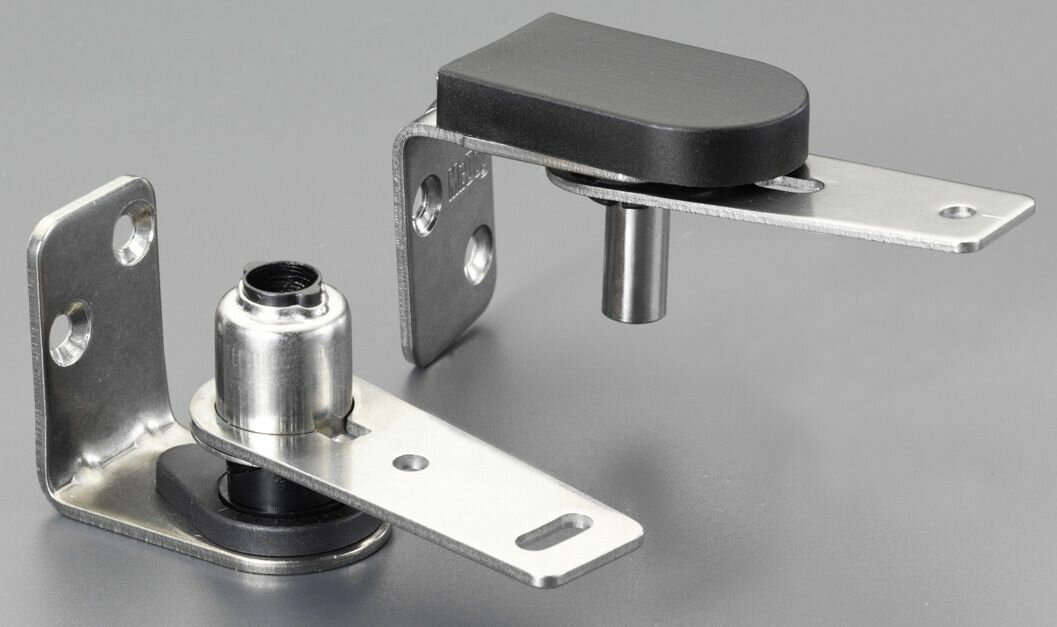 材質：ステンレス(SUS304)+樹脂適合扉厚：25-40mmバレル研磨仕上げ(金属部)10kg以下の軽量扉用扉の自重により閉まるグレビティタイプのため、バネ内蔵タイプより閉まる速度が緩やかで、より安全です。000012265814 HD　