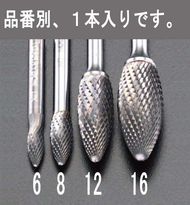 ●軸径…6mm●刃径…16mm●刃長…36mm●全長…80mm●材質…タングステンカーバイド●適合材質…一般鋼、銅合金、銅、鍛鋼、鋳鉄、ステンレス、ニッケル合金、チタニウム●入数…1本入り000012020850楽天 HD店　