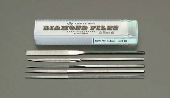 【セット内容】5本組全長：140mm刃長：50mm軸径：φ3.0mm粒度：#150総重量：50gEA826NA-10A（平）EA826NA-10B（半丸）EA826NA-10C（三角）EA826NA-10D（角）EA826NA-10E（丸）...