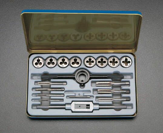 ●(セット内容)…●材質…SKS_2●ケースサイズ…250×150×23mmダイス：M3×0.6ダイス：M4×0.75ダイス：M5×0.9ダイス：M6×1.0ダイス：M7×1.0ダイス：M8×1.25ダイス：M9×1.25ダイス：M10×1...