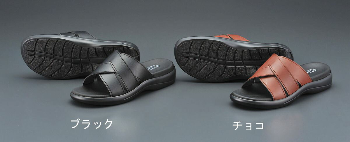 ●材質:甲部:合成皮革、ソール:ウレタンインソール:発泡ウレタン●サイズ:25.5-26.5cm●カラー:ブラックインソールに弾力性のある素材を使用しています。000012229777 HD　