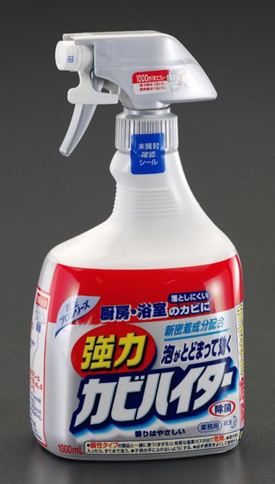 ●容量…1000ml（業務用）●入数…1本アルカリ性塩素系漂白剤スプレー付密着成分配合により、垂直壁面のカビも泡が密着し、とどまってしっかり退治します。000012094908楽天 HD店　
