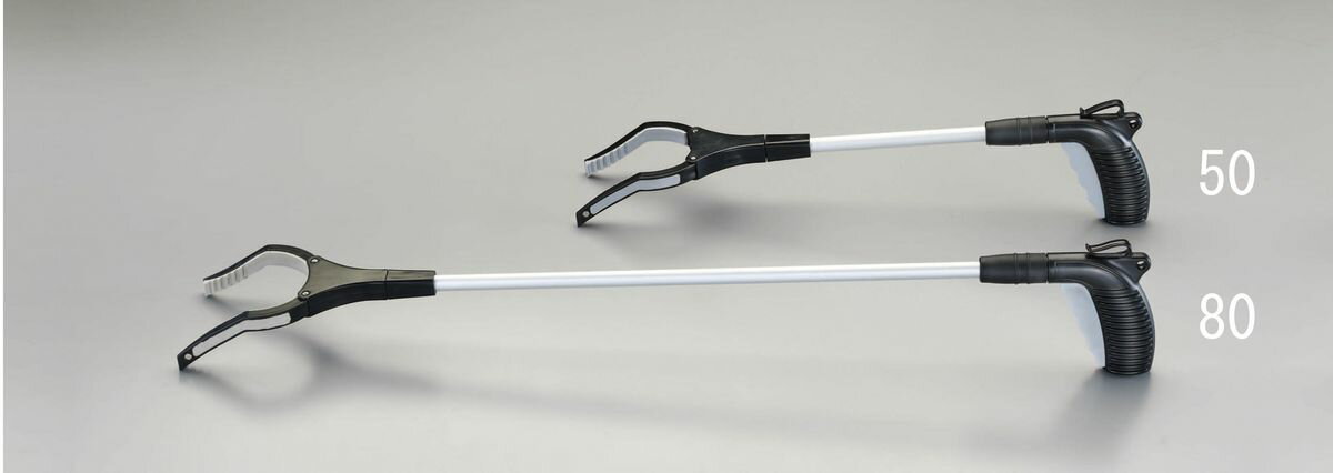 ●最大開口幅…75mm●材質…シャフト：アルミ、ハンドル：PP、先端グリップ：ラバー●全長…500mm道路植え込み、海水浴場、公共施設、広場などの手の届かない奥まった所に落ちた物、空き缶・ゴミ等を取る際に。先端グリップ回転式(4ポジション)...