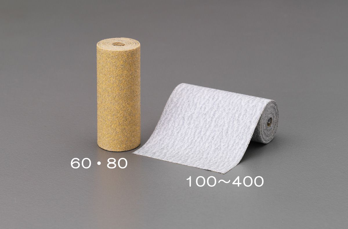 粒度：#240砥粒：シリコンカーバイド長さ：2.4m幅：64mm重量：40g基材：Awt用途：サビ取り、キズ取り、仕上げ等に入数：1巻切削力、耐久性に優れたのり付サンドペーパーです。表面に目詰まり防止加工を施してあるので、切削力、耐久力に優...