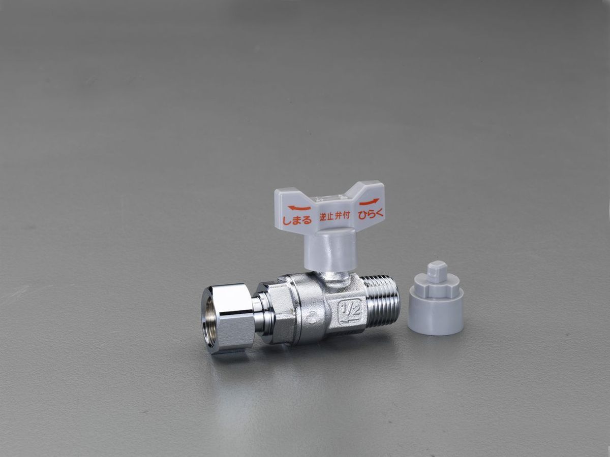 ●材質:黄銅●呼径:13●ねじサイズ:R1/2"×G1/2"●最高使用圧力:0.75MPa●使用温度:80°C●使用流体:上水道●サイズ:75.5×50.5mm●重量:226.6g首長ハンドル兼用タイプ（アタッチメント付）ワンタッチ着脱式ハ...