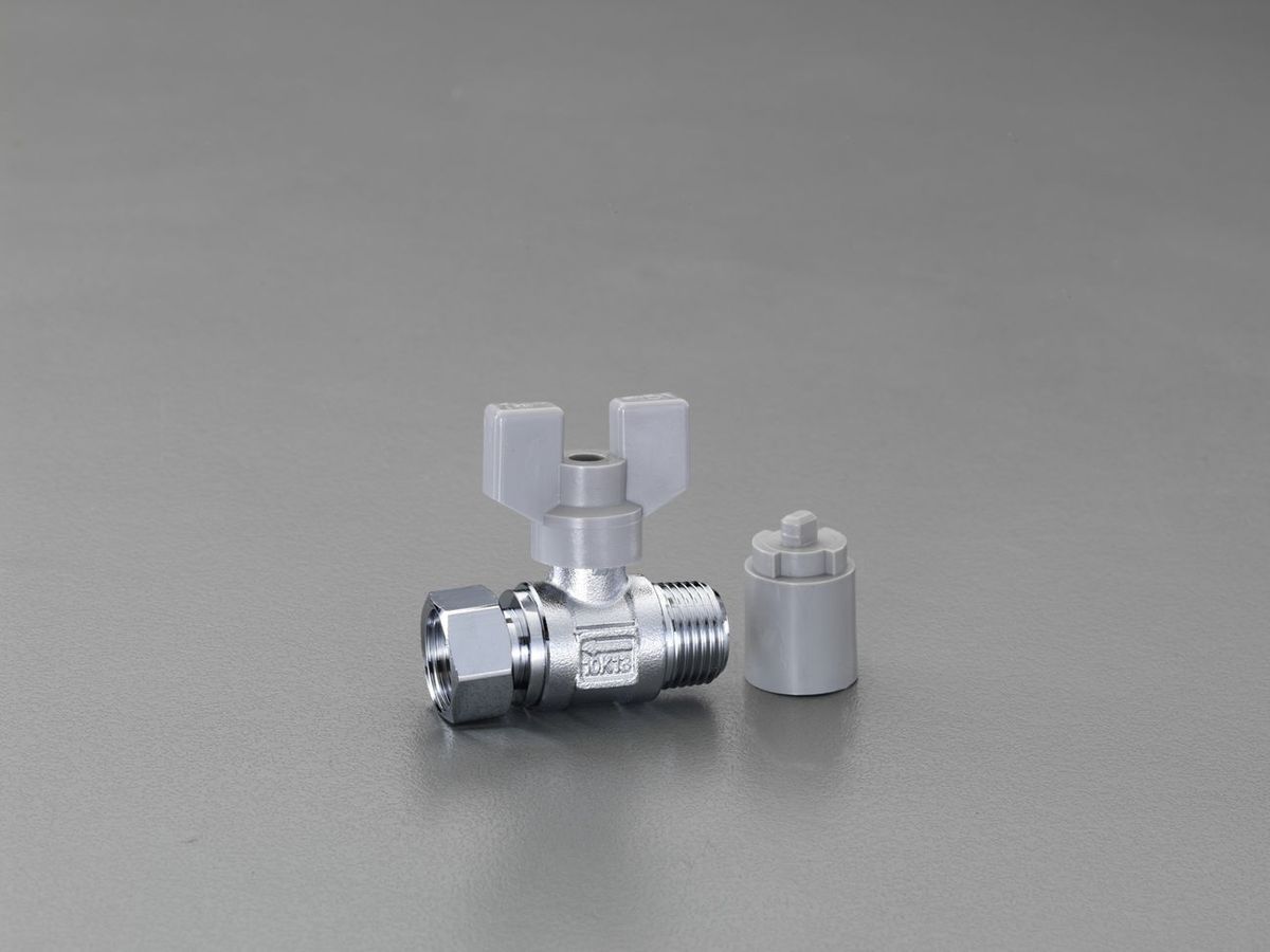 ●材質:黄銅●呼径:13●ねじサイズ:R1/2"×G1/2"●最高使用圧力:0.98MPa●使用温度:80°C●使用流体:上水道●サイズ:53×48.5mm●重量:170g首長ハンドル兼用タイプ（アタッチメント付）ワンタッチ着脱式ハンドル両...