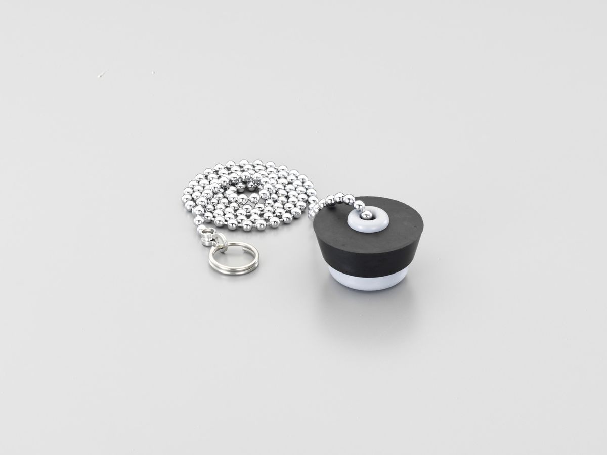 ●材質:ゴム:NBR、POM チェーン、ダブルリング(SUS304)●外径（上部×下部）:28×22mm●厚み:26mm●ボールチェーン長:650mm●ボールチェーン径:4mm●耐熱温度:60°C●重量:52.3g●用途:風呂用ゴム栓000...