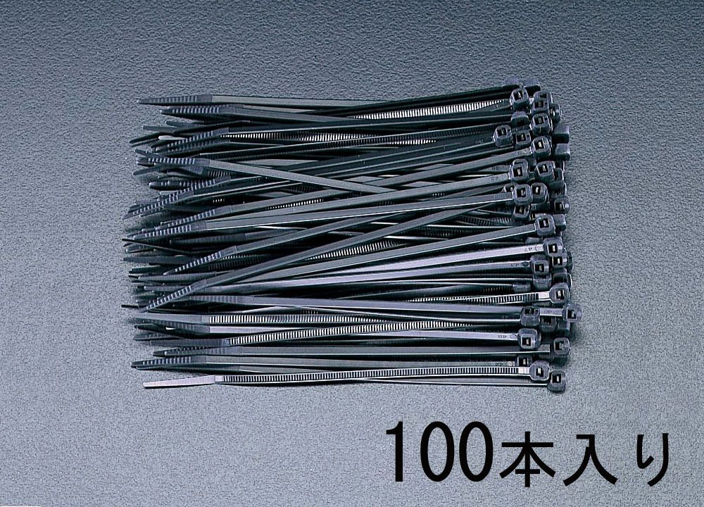 材質:ナイロン66全長:100mm幅:2.5mm厚み:1.0mm最大径:25mm使用温度範囲:-40-85℃ループ引張強度:弱性、8kgfカーボン粒の添加により耐紫外線に優れ、屋外の天候条件下で使用できます。入数は100本入りです。0000...