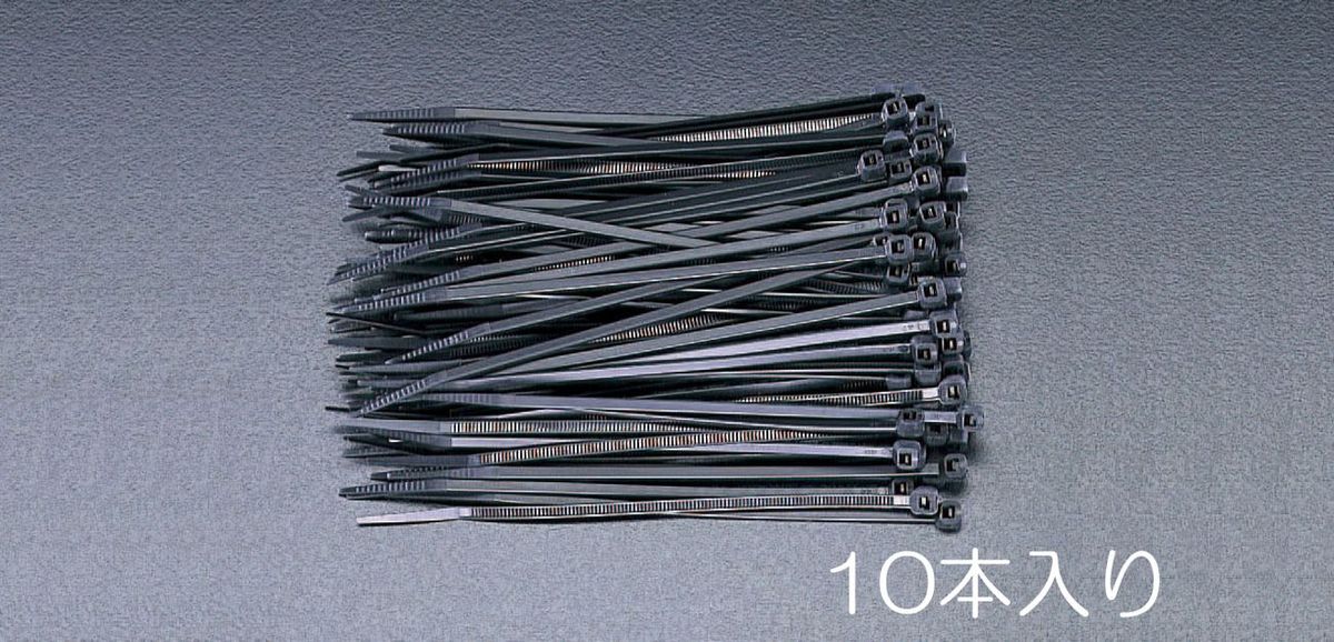 材質:ナイロン66全長:450mm幅:8mm最大径:133mm厚み:1.92mm使用温度範囲:-40〜85℃ループ引張強度:55kgf総重量:約80g入数は10本です。000012225287楽天 HD店　
