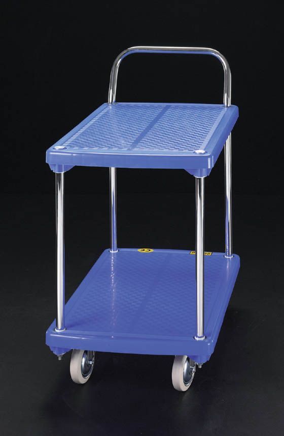 ●※注意※:【お客様組立品】●積載均等耐荷重:200kg●荷台サイズ:810×500mm●荷台材質:プラスチック●床高さ:1段目:175mm2段目:715mm●押手高さ:860mm●重量:18.5kg●車輪径:125mm(ゴム車)●車輪:自...