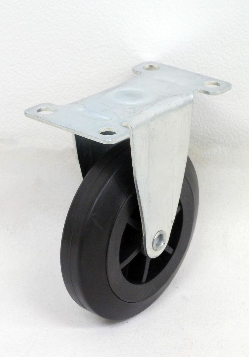 ●仕様:固定●車輪径:100mm(鉄芯キャスター、硬質ゴム)●取付ピッチ:82×40mm●入数:1個旧EA520BK-1用替キャスター000012237448 HD　