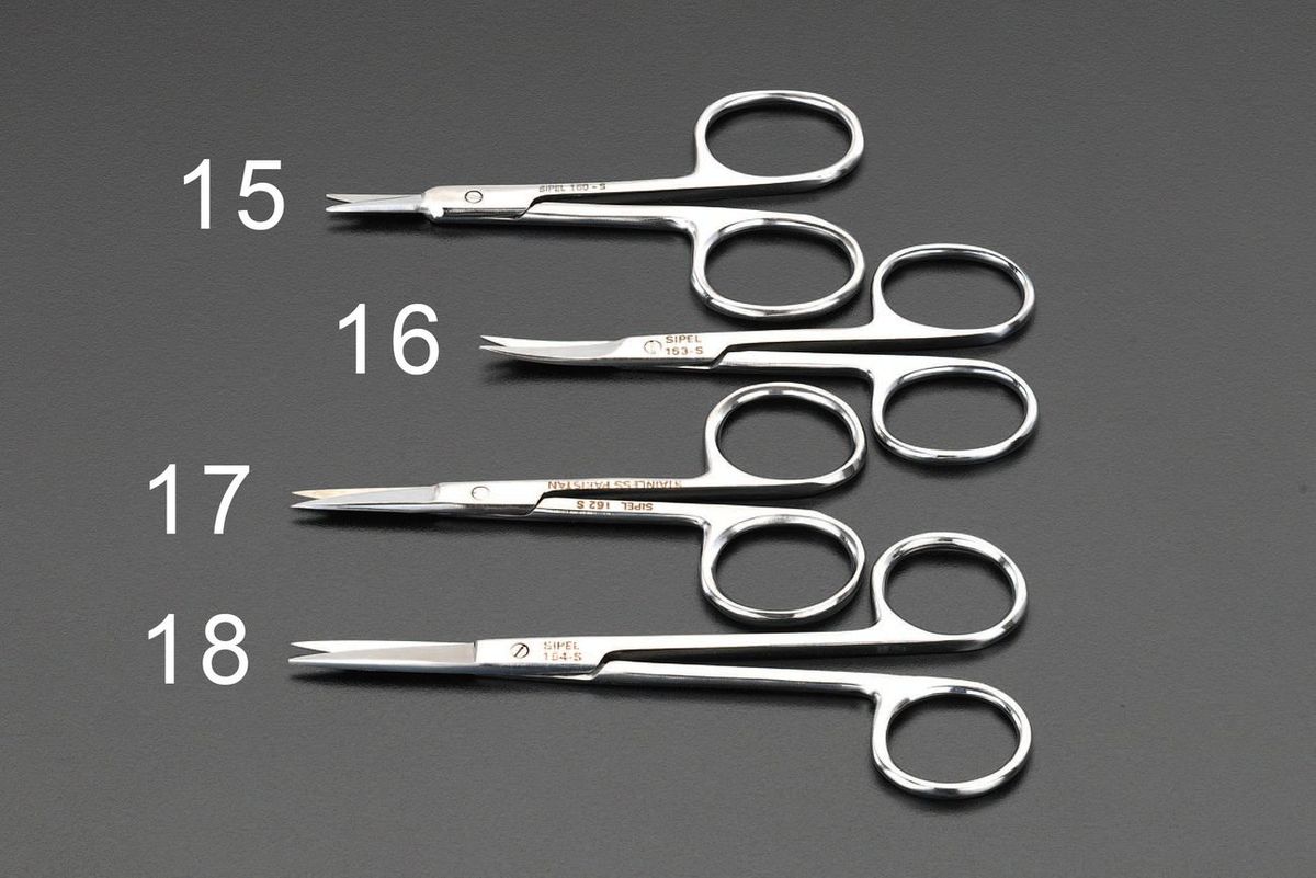 材質：ステンレス、シャイニーポリッシュ仕上げ全長：90mm刃長：25mm刃先：先細、曲刃000012046490楽天 HD店　