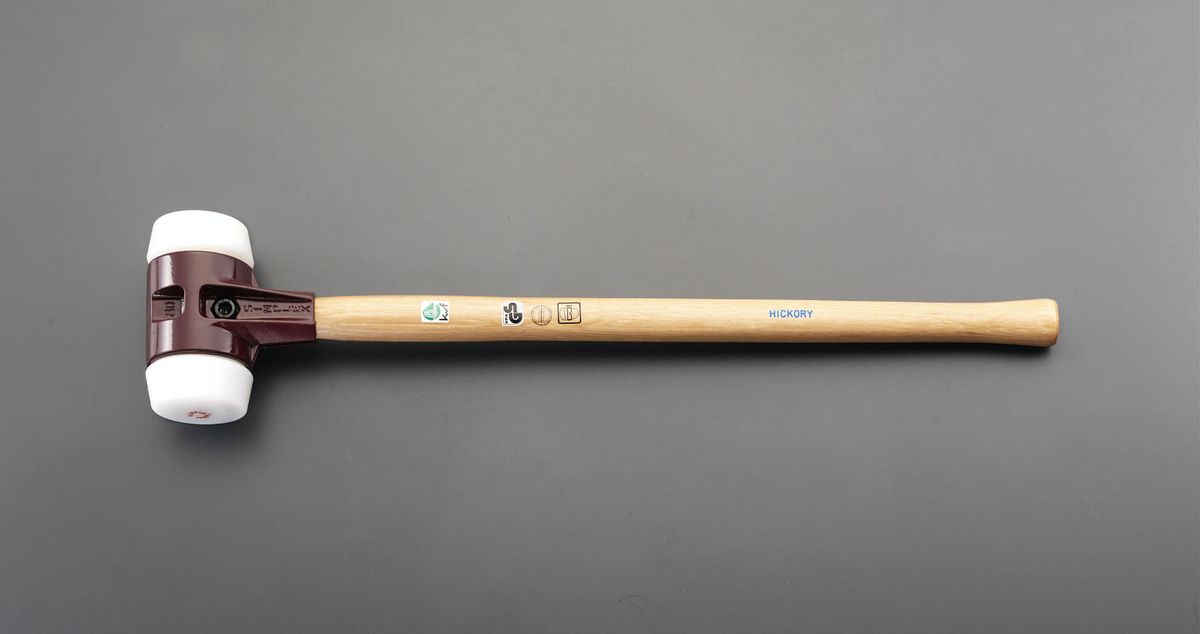 材質：頭：スーパープラスチック、柄：ヒッコリー交換ヘッド：EA575HH-35から-38交換ハンドル：EA575HH-81、-82頭径：100mm全重量：5.3kg全長：1000mm頭交換式ミディアムハードヘッド000012046779楽天...