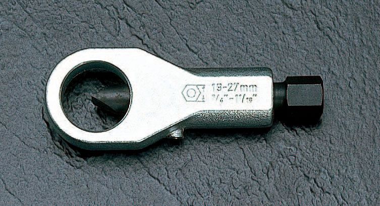 仕様：片刃式適用：スチールナット用(ステンレスナット、焼入れ(鍛造)ナット不可)用途：錆ついて固着したナットを割って取り外す工具です。ナット対辺：32から50mm全長：235mm替刃：EA586K-14強度区分6まで000012014340...