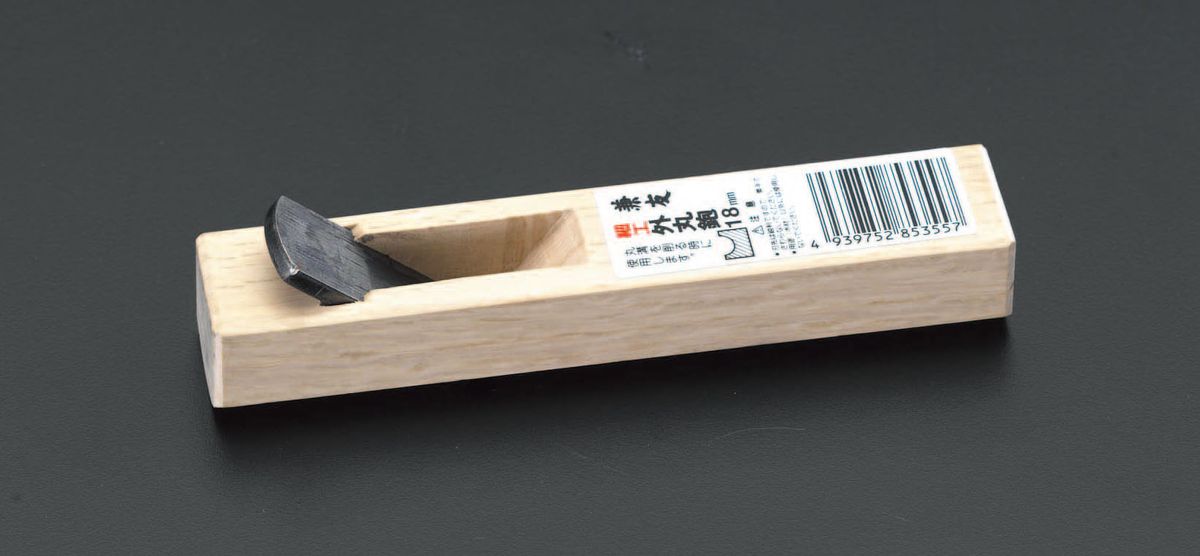 用途：細工用、木材の丸溝用に材質：台：カシ、刃：特殊ハガネ刃物鋼形式：外丸刃鉋台サイズ：140X25X20mm刃幅：18mm重量：80g000012068423 HD