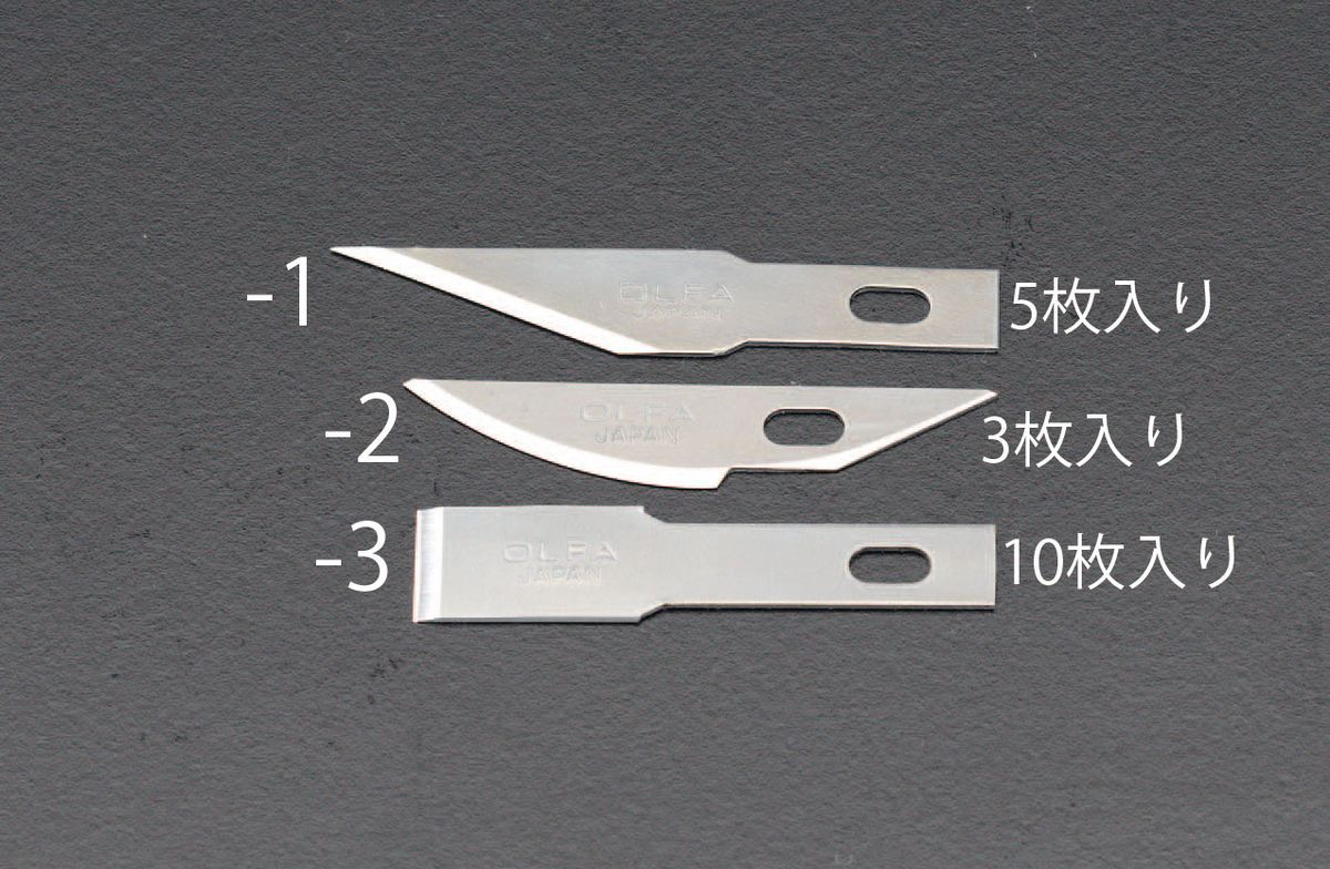 用途：彫り込み、表面仕上げ材質：合金工具鋼刃幅：8mm刃厚：0.55mm入数：10枚入りEA589AC用平刃　替刃000012027590 HD　