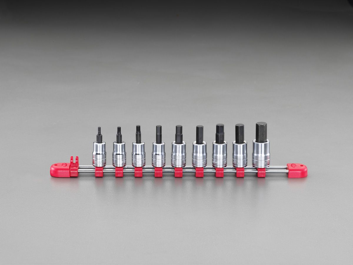 ●(セット内容)…9点セット●差込角…3/8”●サイズ…S：3、L1：19mm、L2：48mm、D：17mmS：4、L1：19mm、L2：48mm、D：17mmS：5、L1：21mm、L2：50mm、D：17mmS：6、L1：21mm、L2...
