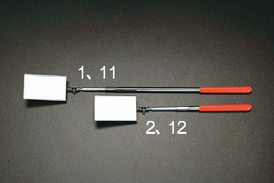 ●倍率…等倍●ミラー…54×89mm●全長…425〜680mm●ミラー材質…ガラス●ミラー受部…ステンレス●シャフト…バネ鋼メッキ使用中に回転しない六角軸ビニール製絶縁グリップ000012005180楽天 HD店　