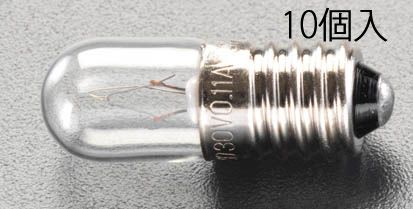 ●口金…E10ベース●サイズ…φ10×28mm●電圧…6.3V●入数…10個小パネル球ガラス球000012088503楽天 HD店　