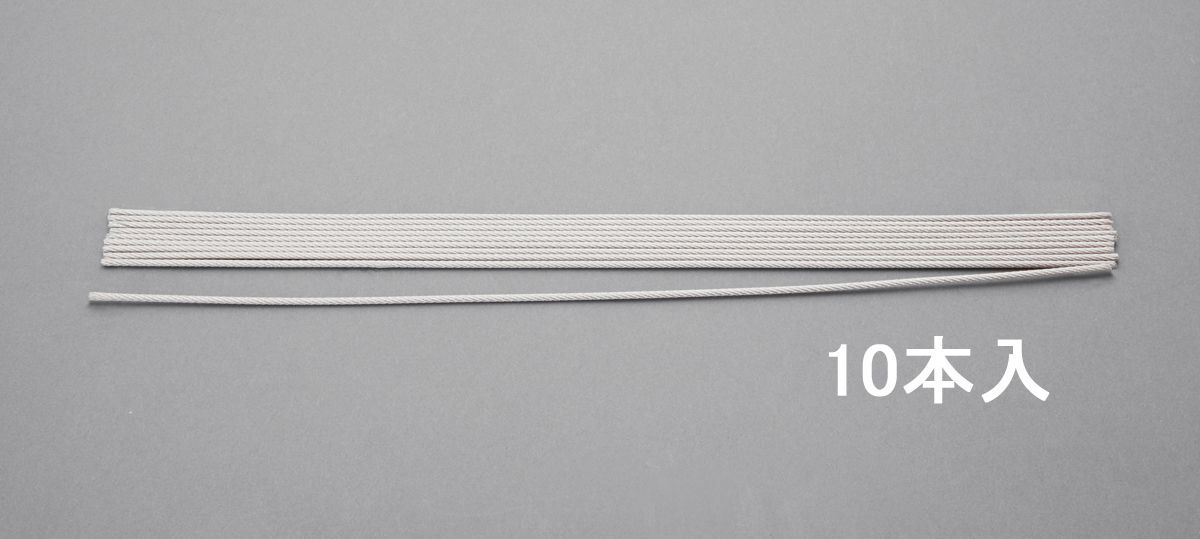 ●材質:ステンレス（SUS304）●ワイヤー構成:7×7●長さ:200mm●線径:2mm●切断荷重:290kg●重量（1本あたり）:3.4g●入数:10本各種タグや標識の取付け等に便利です。000012238987楽天 HD店　