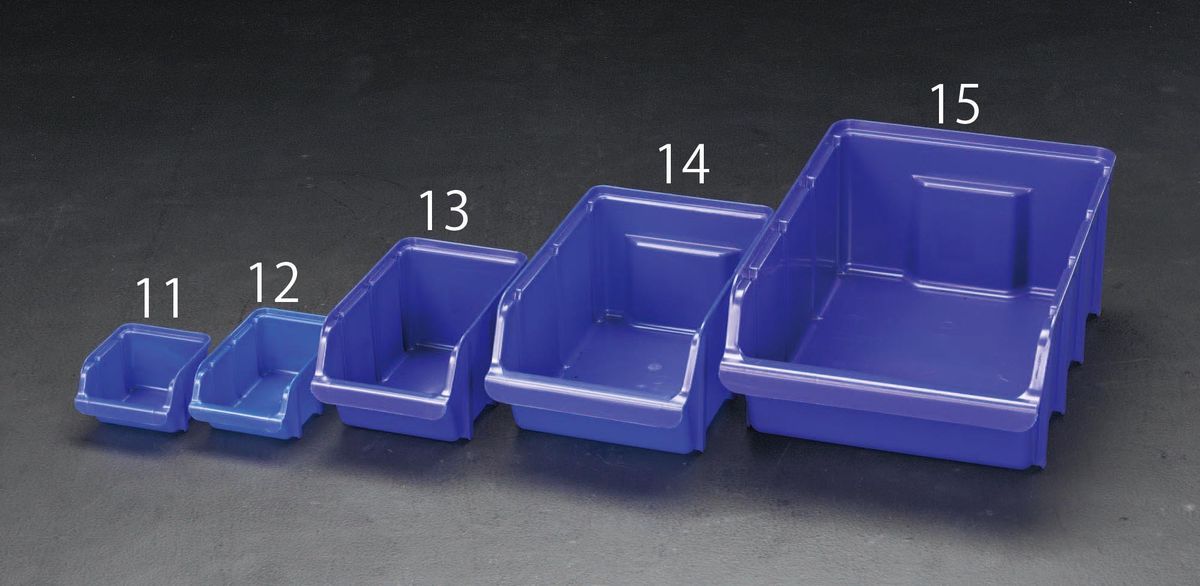 ●材質:高衝撃性プラスチック●外寸(mm)W×D×H:205×333×155●内寸(mm)W×D×H:190×300×150（85）●色:青●重量:360g耐薬品性同じ幅の物同士のみ積み重ねができます。ネームカード差し付（差し込み用のカード...
