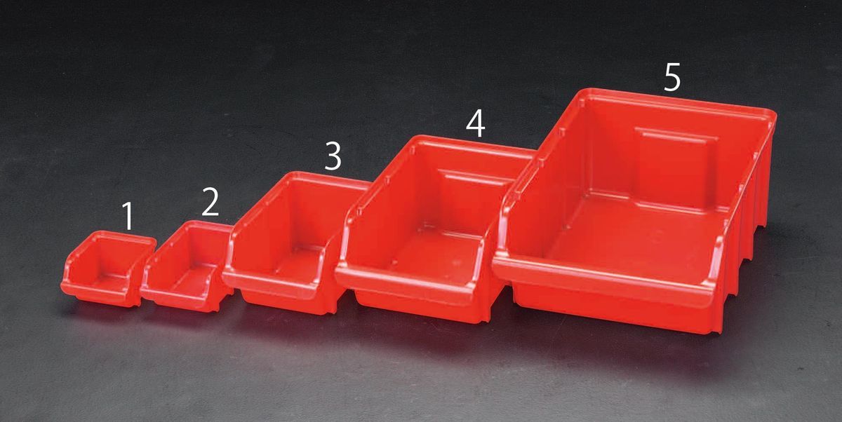●材質:高衝撃性プラスチック●外寸(mm)W×D×H:205×333×155●内寸(mm)W×D×H:190×300×150（85）●色:赤●重量:360g耐薬品性同じ幅の物同士のみ積み重ねができます。ネームカード差し付（差し込み用のカード...