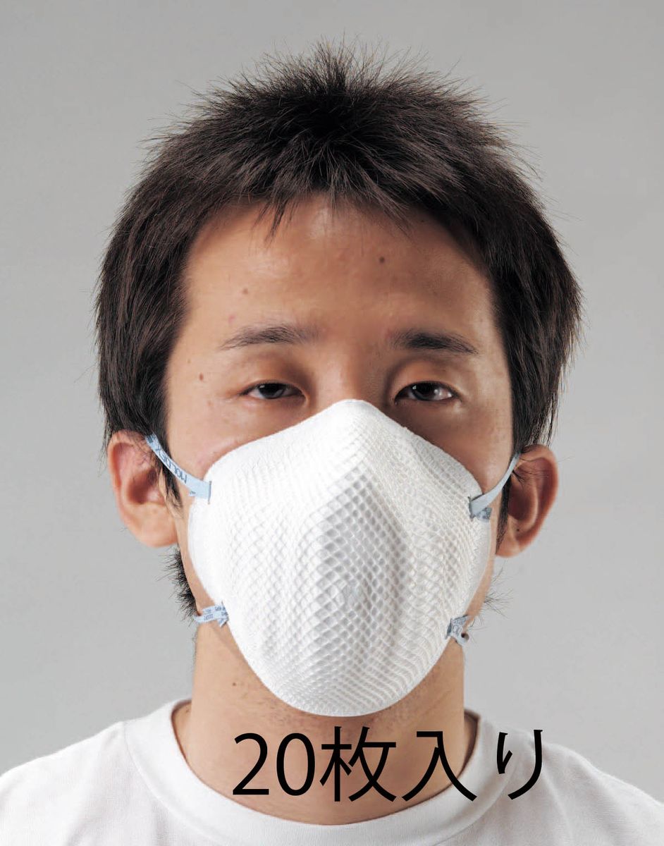 ●サイズ:M/Lサイズ●吸気抵抗（平均実測値）:25Pa以上●排気抵抗（平均実測値）:35Pa以上●入数:20枚入り屋内外での粉塵作業環境での使用に適しています。特殊ネット4層構造で型崩れ軽減どなたの顔にもピッタリ快適フィット首・後頭部がけ...