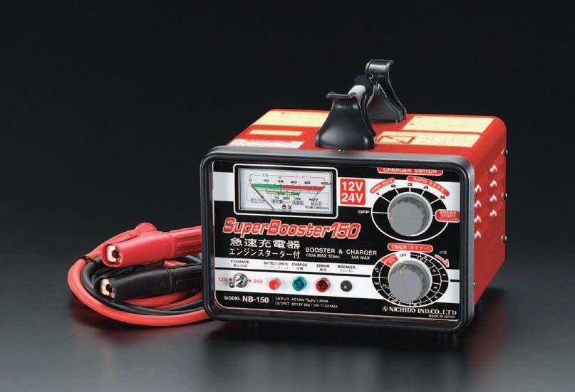 ●入力電圧…AC100V●出力電圧…DC12V、DC24V●連続充電電流…DC12V：20A、DC24V：10A●最大充電電流…DC12VMAX：35ADC24VMAX：17.5A●最大セルスタート時電流…150A(10秒MAX)●保護機能...