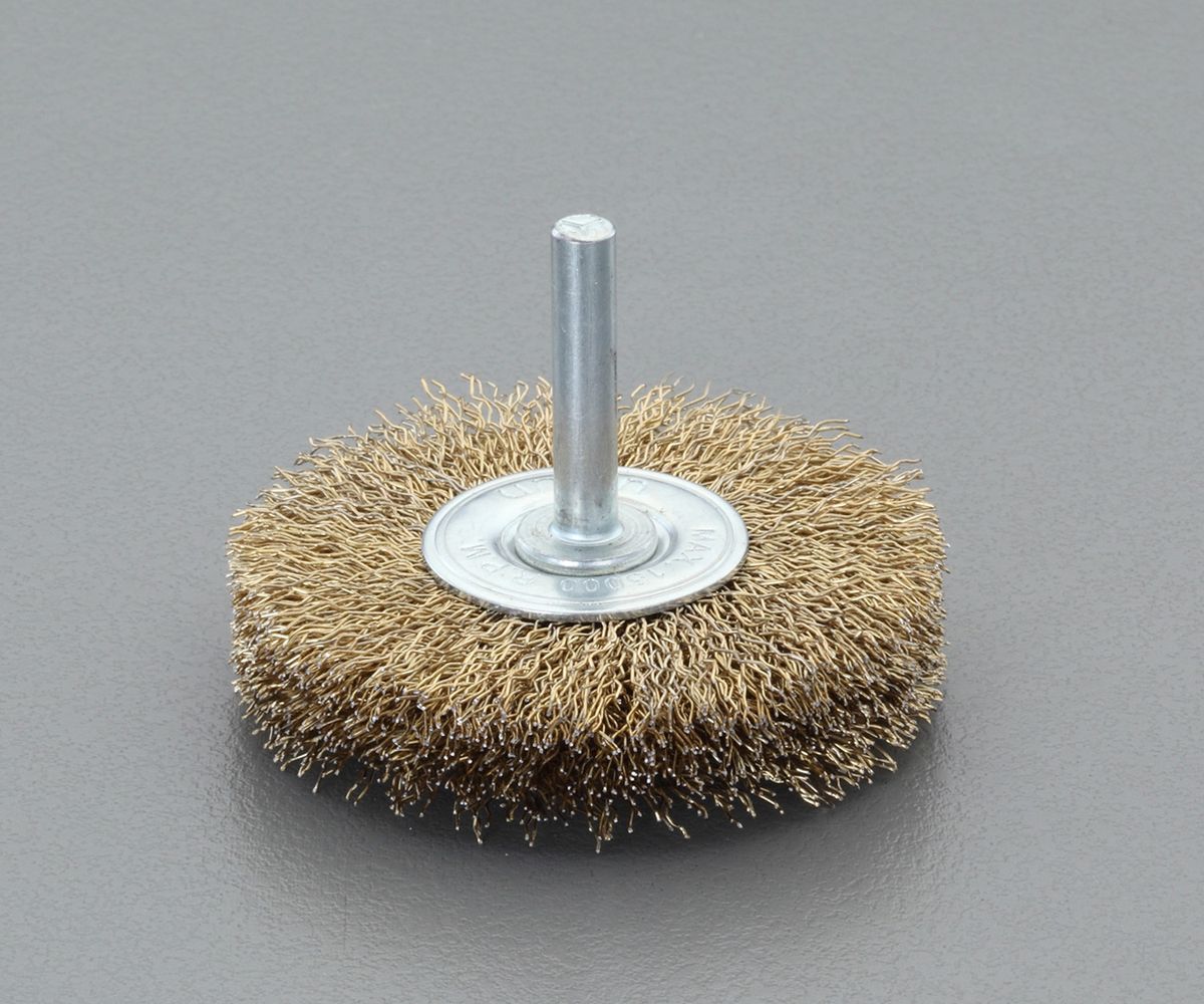 ●材質…鉄(真鍮メッキ)●最大回転数…15000rpm●外径…50mm●軸径…6mm●ブラシ厚…12mm●線径…0.3mm●重量…65g000012252490楽天 HD店　