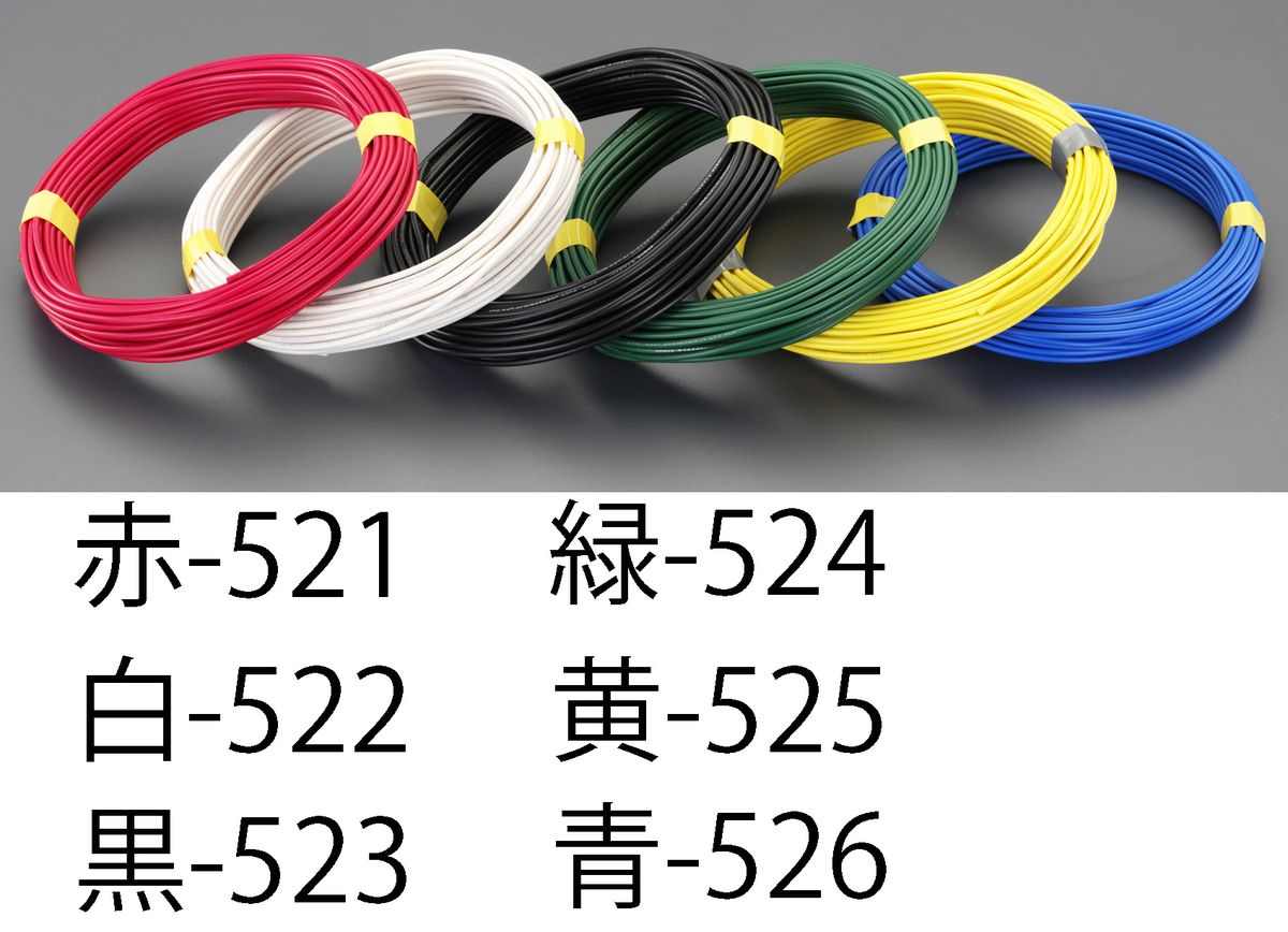 ●色:白●長さ:100m●定格:27A 600V●導体径:1.6mm●絶縁体厚さ:0.8mm●仕上がり外径:約3.2mm●最大導体抵抗（20℃）:8.92Ω/km●材質:素線:銅、被覆:ビニール●定格温度:60℃1芯000012256636...