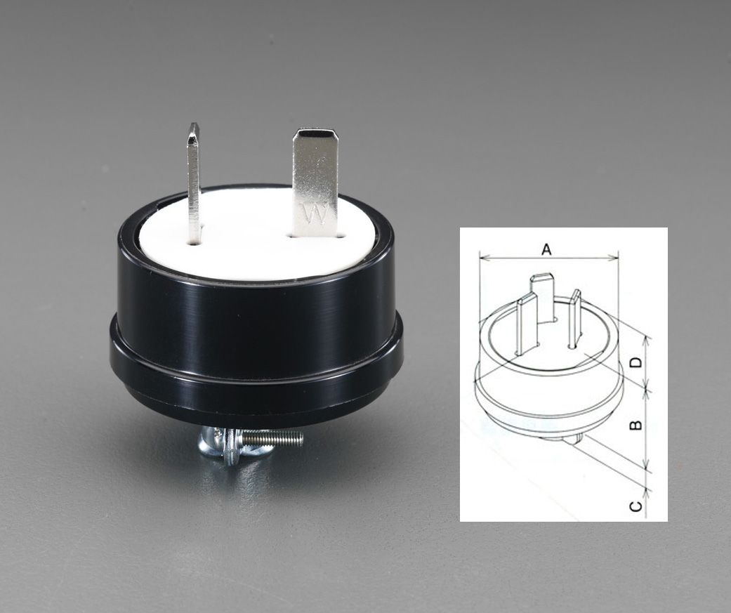 ●定格:20A 250V●適用電線:2・3.5mm2●プラグ:2P（グリップ付）●全長:63mm●サイズ:A:φ49mm B:27mm C:16mm D:20mm●適用圧着端子:2mm2:RAV・RAP2-43.5mm2:RAV・RAP5....